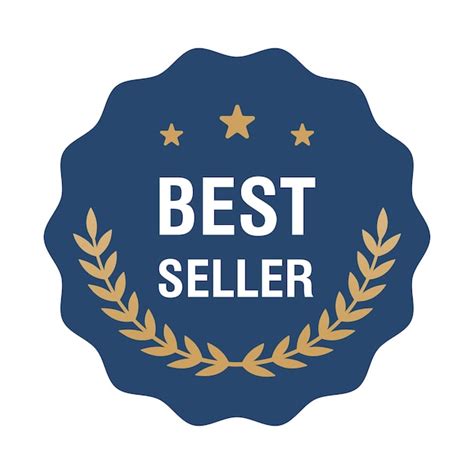 베스트 셀러 배지 아이콘 로고 디자인 서식 파일 벡터 일러스트 레이 션 프리미엄 벡터