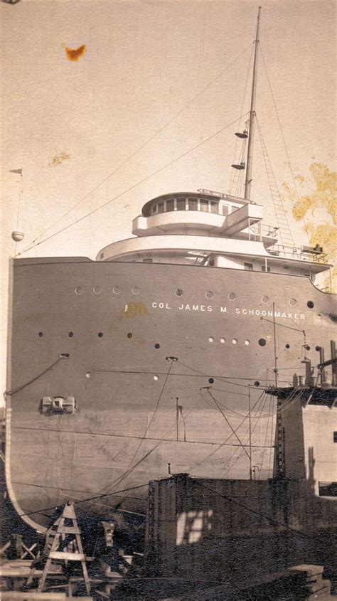Bulk Freighter Col James M Schoonmaker In Drydock 1940s [897 X 1600] R Drydockporn