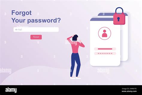 Forget Password Vector Illustration For Web Banner Stock Vector Image And Art Alamy