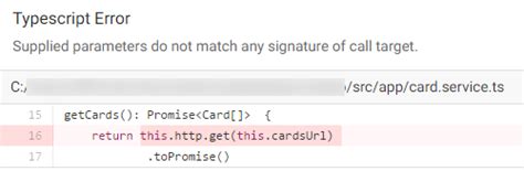 Angularjs Ionic2 Supplied Parameters Do Not Match Any Signature Of