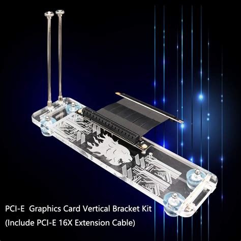 Buy ATX Case PCI E X Graphics Card Vertical Kickstand Base With RGB LED Light And PCI E