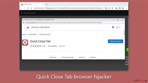 Remove Quick Close Tab Adware Spam