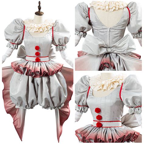 It Pennywise Horror Pennywise The Clown Costume Outfit For Women Girls