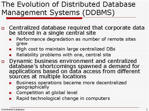 Chapter 10 Distributed Database Management Systems The Evolution