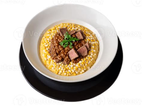Pap En Vleis Traditional Pap En Vleis South African Dish Of Maize Porridge And Meat 47551439 Png