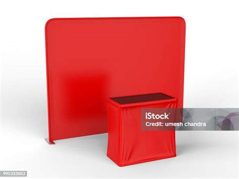 똑바로 긴장 직물 무역 전시회 디스플레이 부스 테이블 팝업 스탠드 배경 벽 3d 렌더링 그림입니다 0명에 대한 스톡 사진 및 기타 이미지 Istock