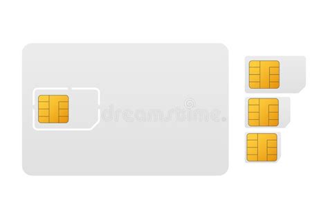 Vector Mobile Cellular Phone Sim Card Chip Isolated On Background Vector Stock Illustration