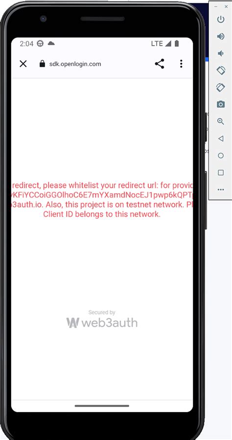Error Could Not Validate Redirect ~~~ Pnp React Native Sdk Web3auth Community