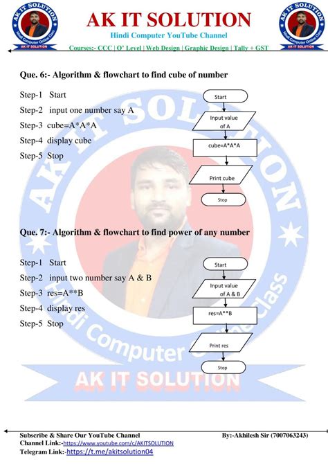 Example Of Algorithm And Flowchart 5 O Level Notes