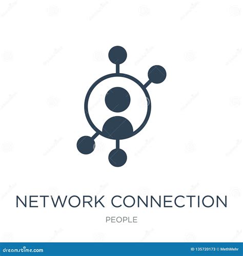 Network Connection Icon In Trendy Design Style Network Connection Icon Isolated On White