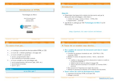 Pdf Introduction Au Html Cours Et Formation Gratuit