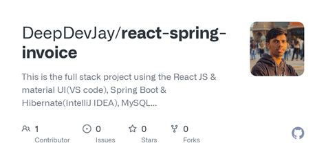 Github Deepdevjayreact Spring Invoice This Is The Full Stack