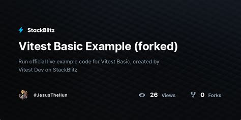 Vitest Basic Example Forked StackBlitz