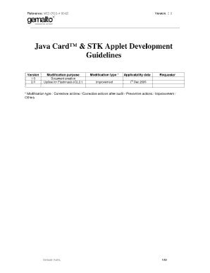 Java Card Stk Applet Development Guidelines Form Fill Out And Sign Printable PDF Template