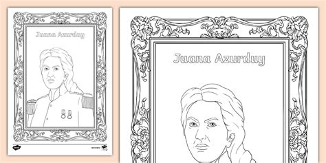 Dibujo De Juana Azurduy Para Colorear Twinkl Argentina
