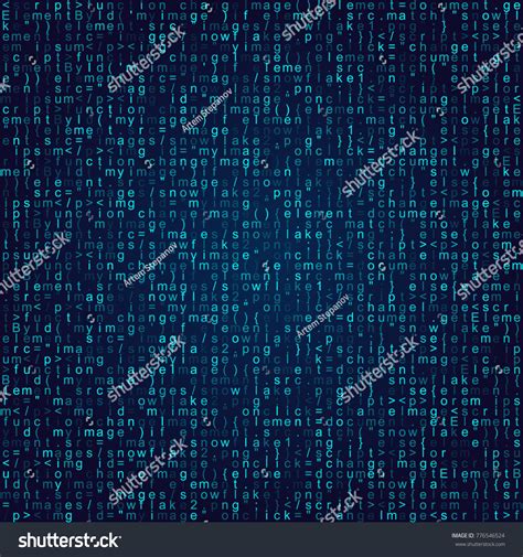 Javascript Fictitious Programming Code Background Java Vector De Stock