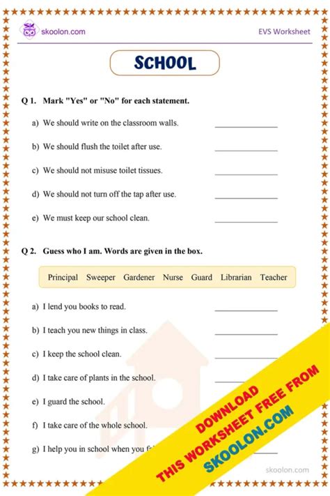 School Worksheet 1