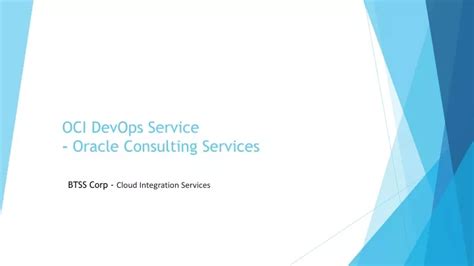 Ppt Oci Devops Service Oracle Consulting Services Powerpoint