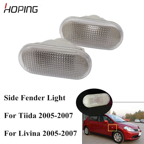 Hoping Left Right Car Fender Turn Signal Light Side Fender Marker Lamp For Nissan Tiida Livina