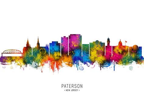Paterson New Jersey Skyline By Towseef Dar Wall Art
