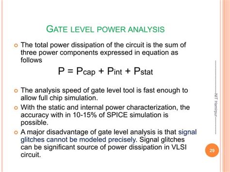 Simulation Power Analysis Low Power Vlsi Pptx Computer Software And Applications Computing