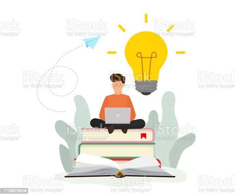 기술 온라인 개념입니다 온라인 과정 온라인도 서 거리 교육 훈련 벡터 일러스트입니다 평면 디자인입니다 Eps 10입니다 학습에 대한 스톡 벡터 아트 및 기타 이미지 Istock