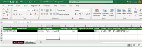 Azure Devops Users And Groups Report In Excel Tech Automation Blog