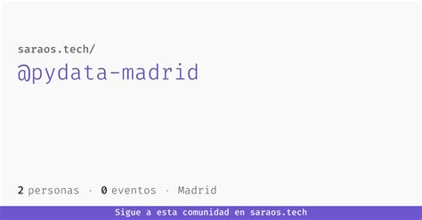Pydata Madrid