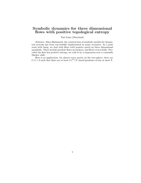 Symbolic Dynamics For Three Dimensional Flows With Positive Topological