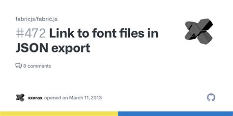 Link To Font Files In Json Export · Issue 472 · Fabricjsfabricjs · Github