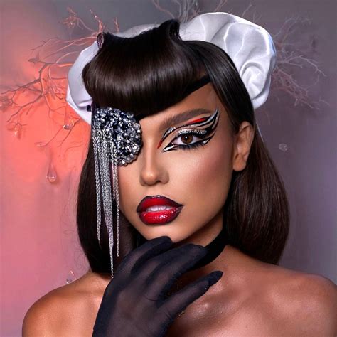 Burning Man Mask Eye Patch Decorated For Festival Jeweled Gothic