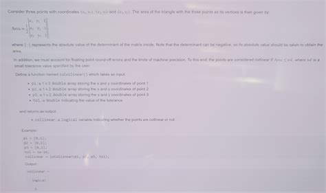 Solved Consider Three Points With Coordinates X1y1