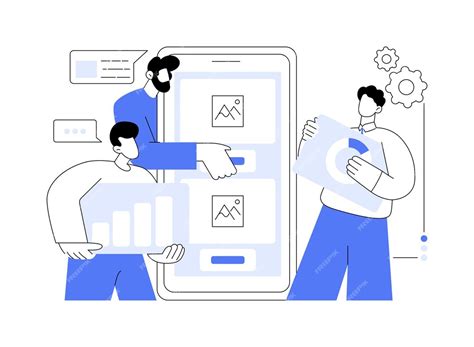 Premium Vector Mobile Application Development Abstract Concept Vector Illustration