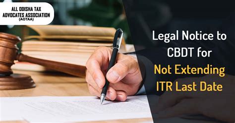 CBDT Receives Legal Notice For Not Giving ITR Filing Date Extension