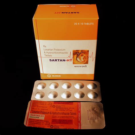Sartan Ht Losartan Potassium 50 Mg Hydrochlorothiazide 125 Mg Tablets