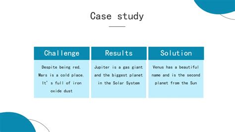 Blue Geometry Work Summary Report Google Slide And PowerPoint Template Round Color Block Flat