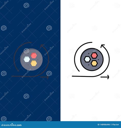 Modeling Api Modeling Science Icons Flat And Line Filled Icon Set