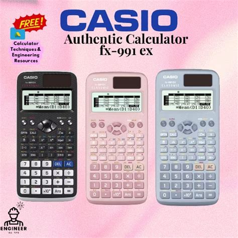 Authentic Casio Calculator Fx 991ex Classwiz Pink Blue Black Scientific