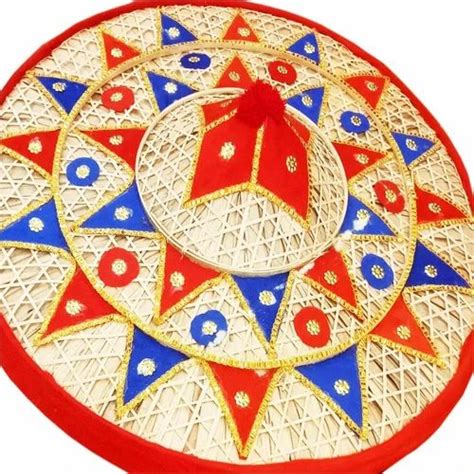 Bamboo Polished Assamese Traditional Jaapi For Decoration Size