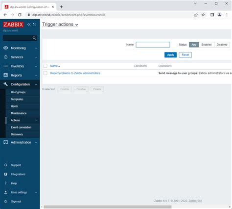 Ubuntu 22 04 Lts Zabbix 6 0 Notification Email Setting Server World