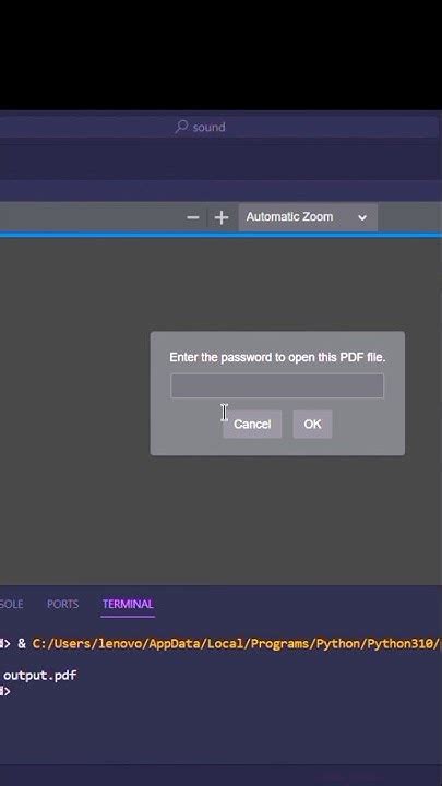 🔒 Pasword Protected Pdf Using Python 🤯 🔒 Programming Youtube