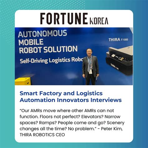 thira robotics on linkedin fortunekorea interview amr robotics supplychainsolutions