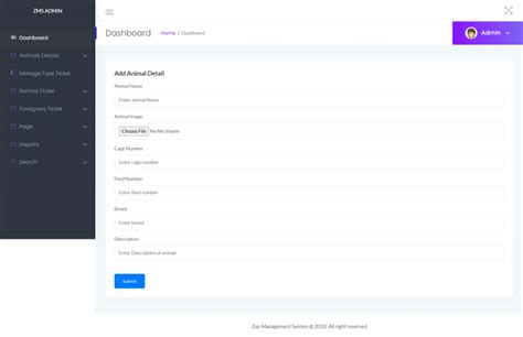 Zoo Management System Project In Php Zoo Management System Project