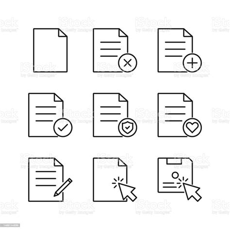 파일의 편집 가능한 설정 아이콘 흰색 배경에 분리된 벡터 그림 프레젠테이션 웹 사이트 또는 모바일 앱에 사용 검사 보기에 대한