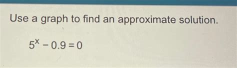 Solved Use A Graph To Find An Approximate Solution X Chegg