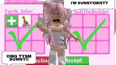 Pretending To Be Sunnyxmisty On Adopt Me I Was Shocked Roblox