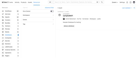 Databases All Things Dataos