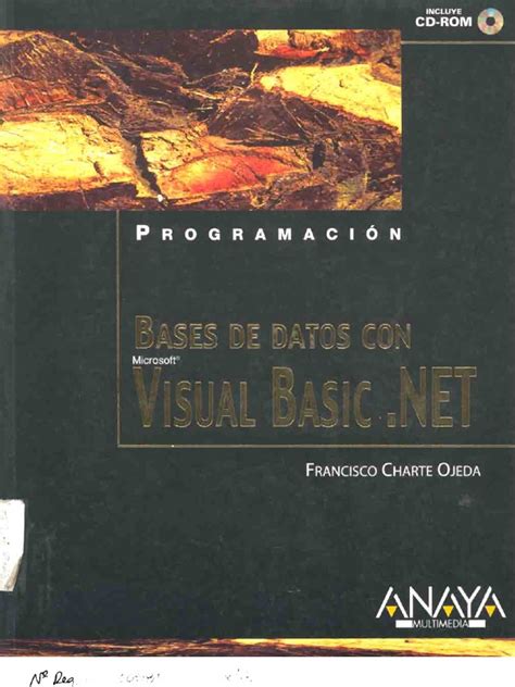 Anaya Bases De Datos Con Visual Basic Net Pdf Sql Active X Data