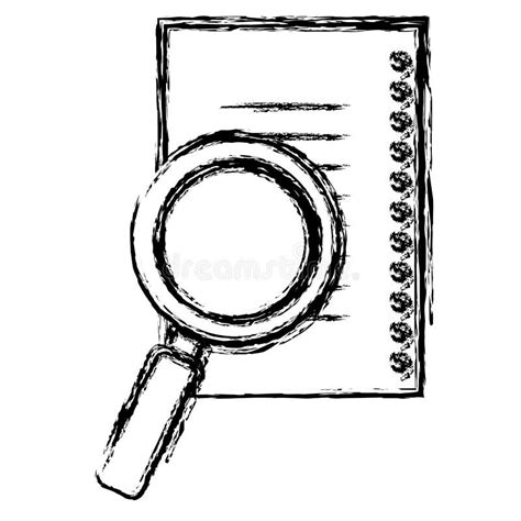 Magnifying Glass With Paper Stock Illustration Illustration Of