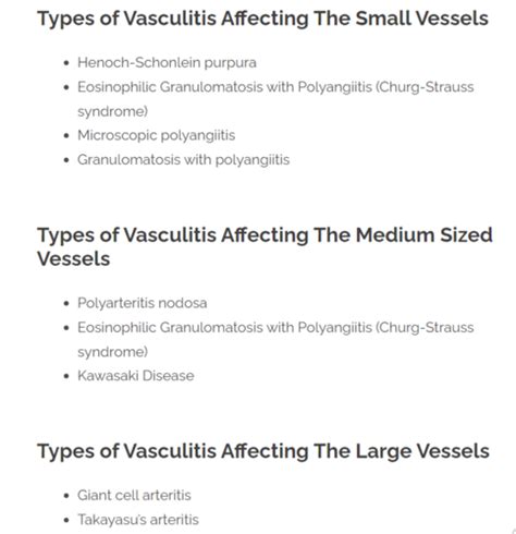 Vasculitis Flashcards Quizlet